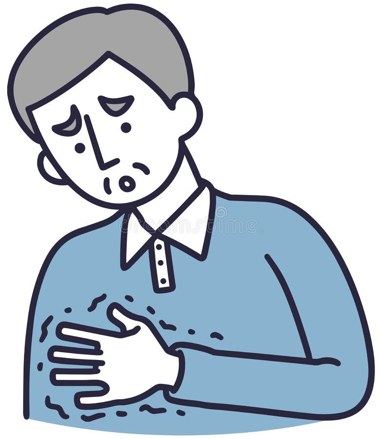 Hand Tremor, Numbness, Male, Simple Illustration Stock Vector ...