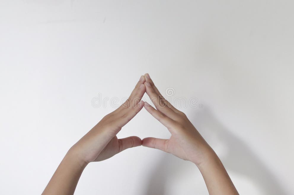 Hand triangle stock photo. Image of clothing, cone, adult - 365978838