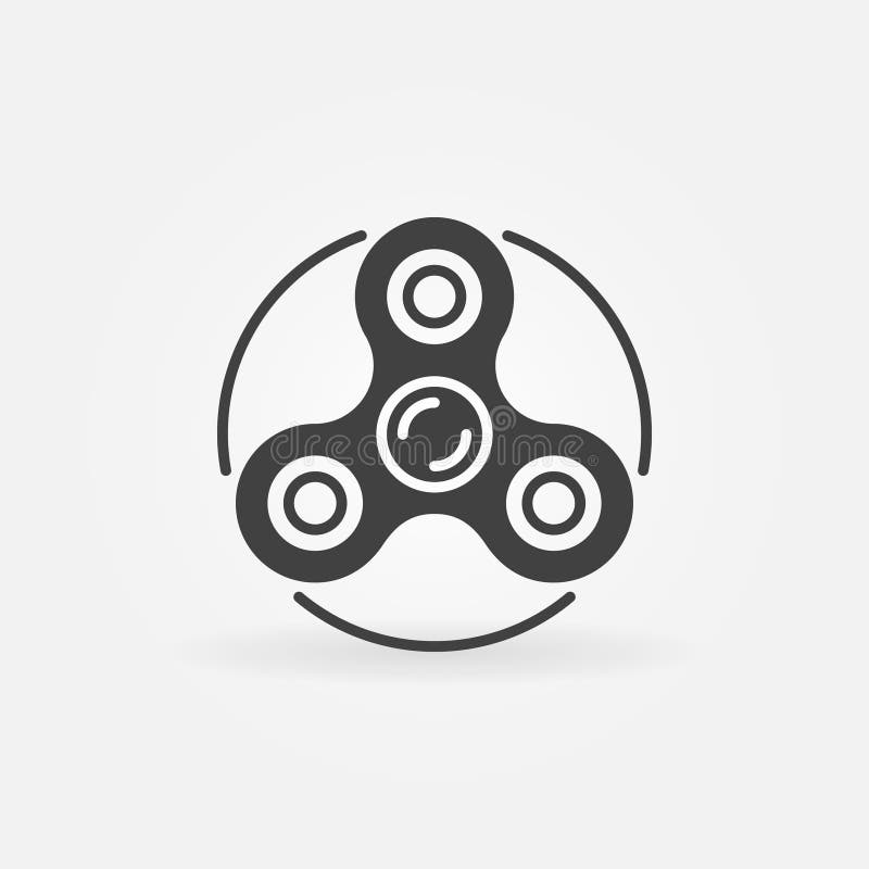 Hand Triple Spinner Minimal Icon Stock Vector - Illustration of ...