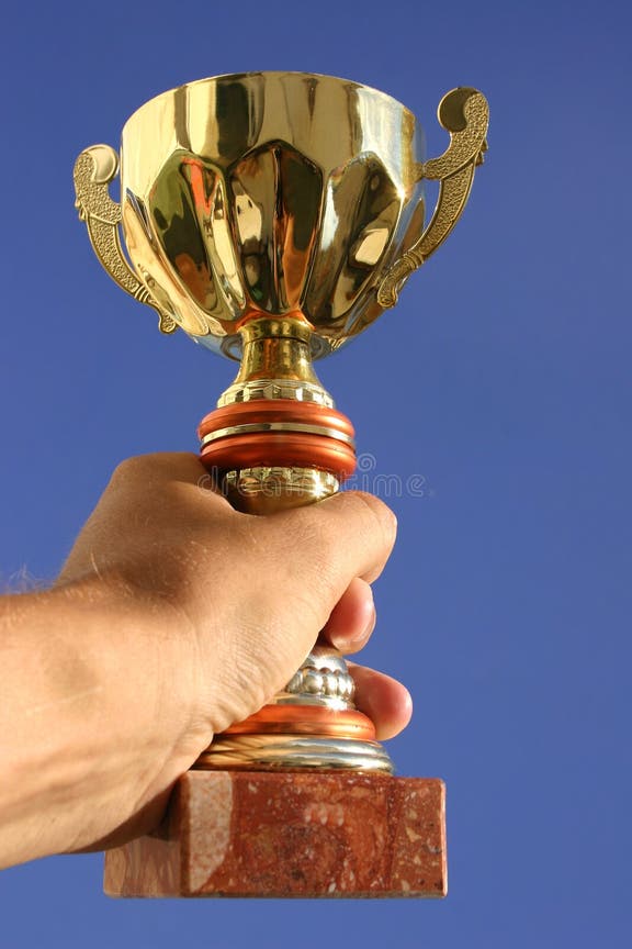 Hand, Trophy and Sky stock photo. Image of hand, award - 181896