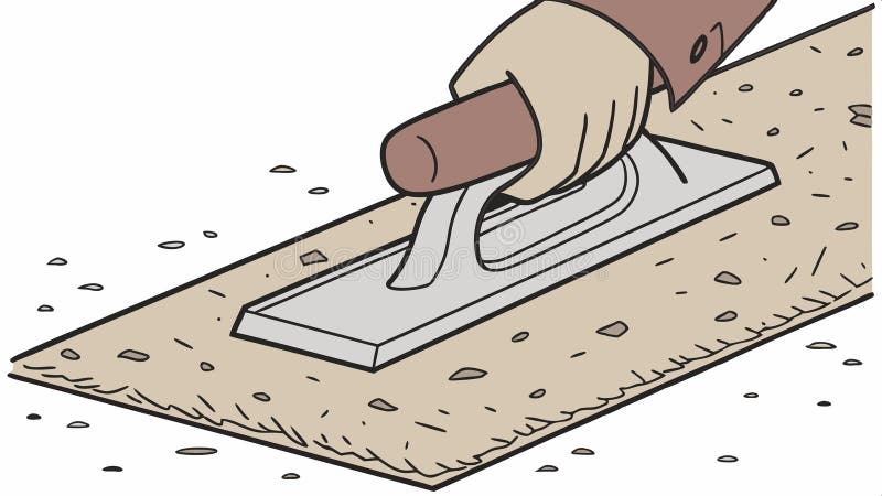 Hand Troweling Concrete Surface, Construction Work, and Building ...