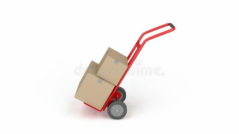 Hand truck with boxes stock video footage. Video of tool - 37188044