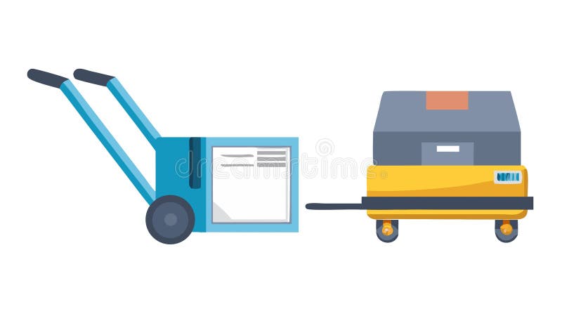 Hand Truck Moving Stack of Cardboard Boxes, Vector Design Generative AI ...