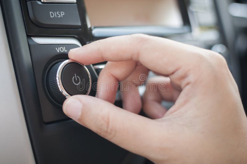Hand Tuning Fm Radio Button Stock Photo - Image of fashioned, broadcast ...