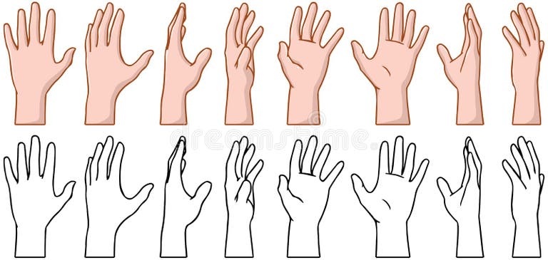 Hand 360 Turn Around Rotation View Stock Vector - Illustration of ...