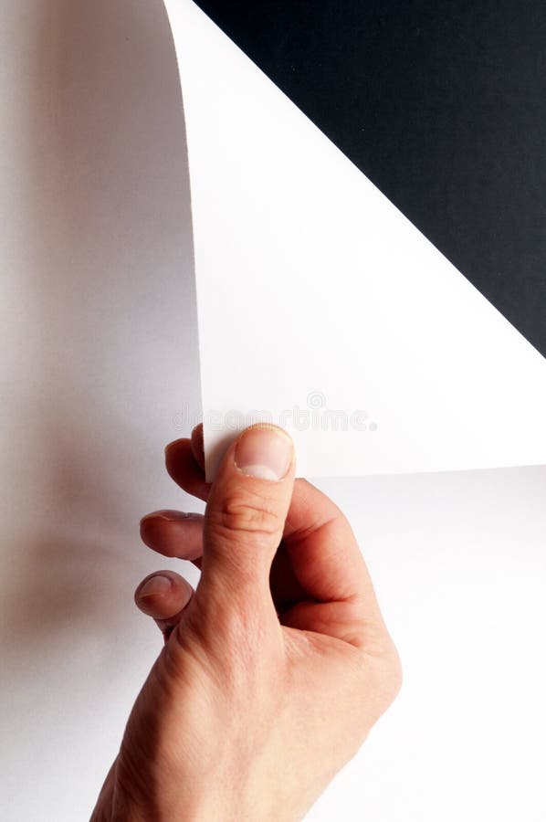 Turning the page stock image. Image of hand, fold, concept - 4636263