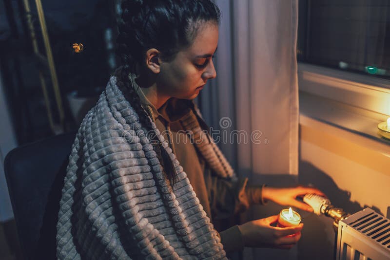 Hand Turning Radiator Toggle Switch at Home. Stock Image - Image of ...