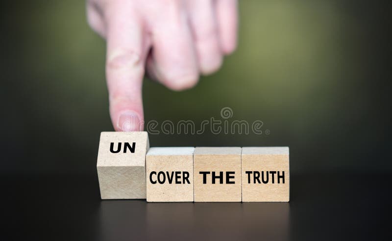 Hand Turns Cube and Changes the Expression Cover the Truth To Uncover ...