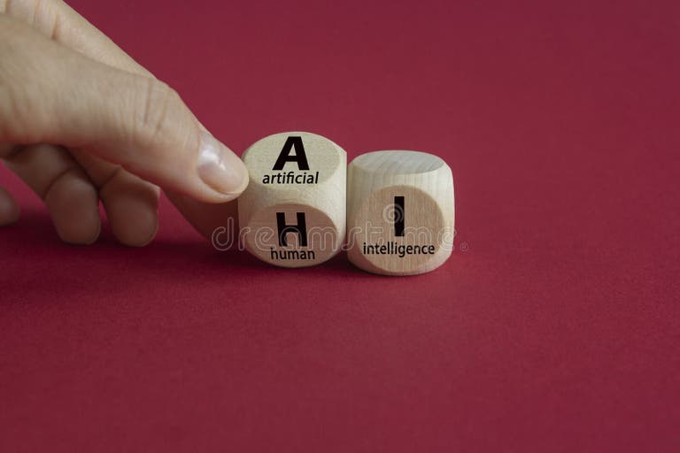 Hand Turns Cube and Changes the Expression HI (human Intelligence) To ...
