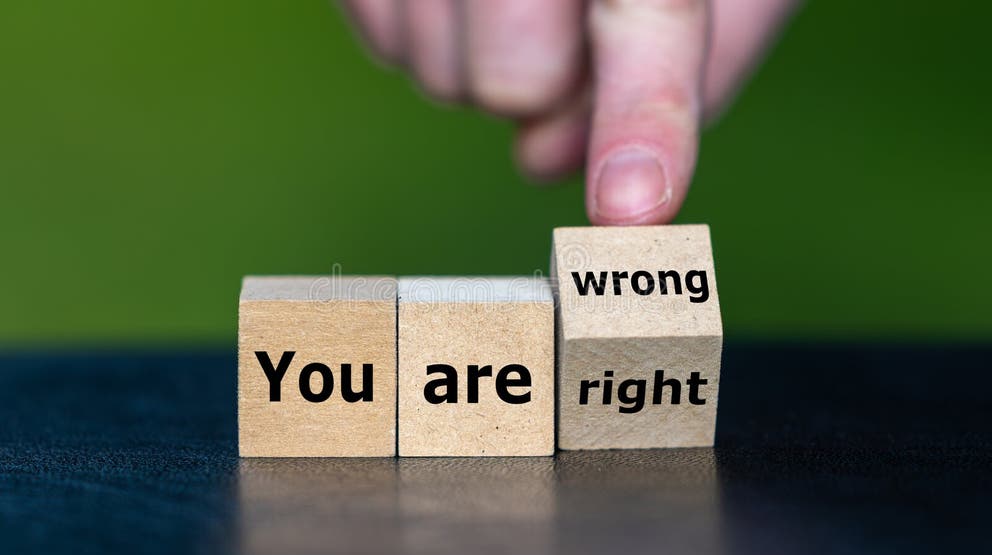 Hand Turns Cube and Changes the Expression You are Right To You are ...