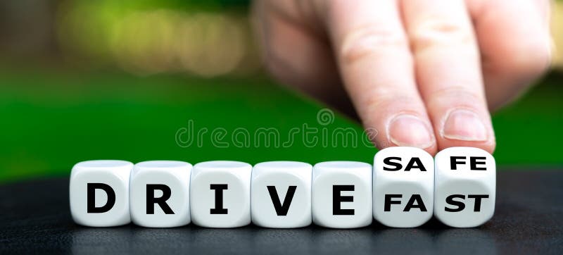 Hand Turns Dice and Changes the Expression `drive Fast` To `drive Safe ...