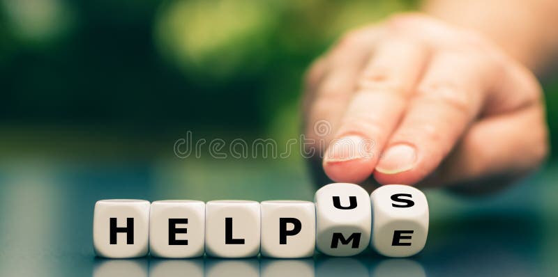 Hand Turns Dice and Changes the Expression `help Me` To `help Us ...