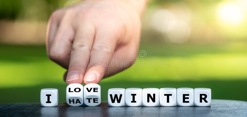 Hand Turns Dice and Changes the Expression `I Hate Winter` To `I Love ...