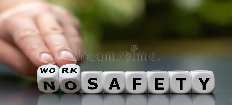 Hand Turns Dice and Changes the Expression `no Safety` To `work Safety ...