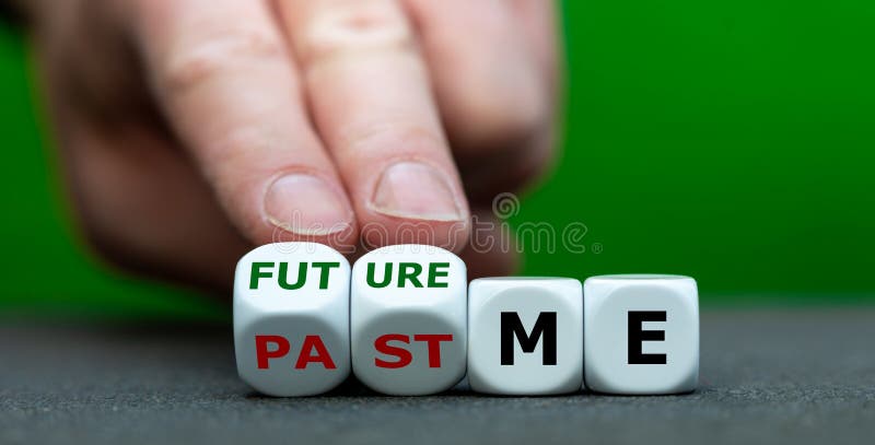 Hand Turns Dice and Changes the Expression `past Me` To `future Me ...
