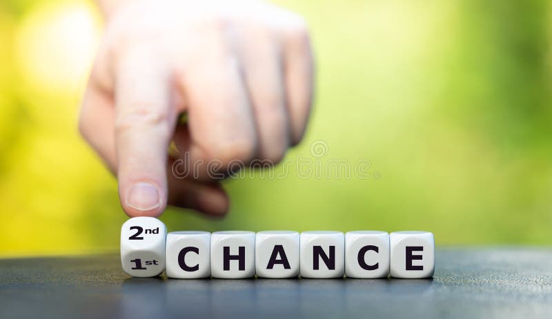 Hand Turns Dice and Changes the Expression `1st Chance` To `2nd Chance ...