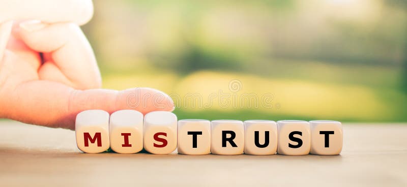 Mistrust, Trust, Words with Opposite Meanings Stock Image - Image of ...