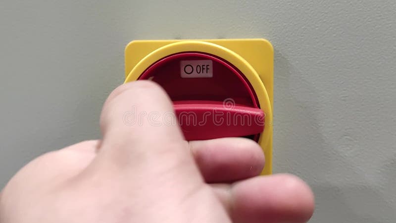 The Hand Turns on the Red Switch. the Hand Turns the Red Switch Stock ...