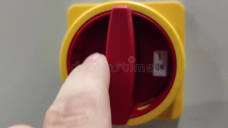 The Hand Turns on the Red Switch. the Hand Turns the Red Switch Stock ...