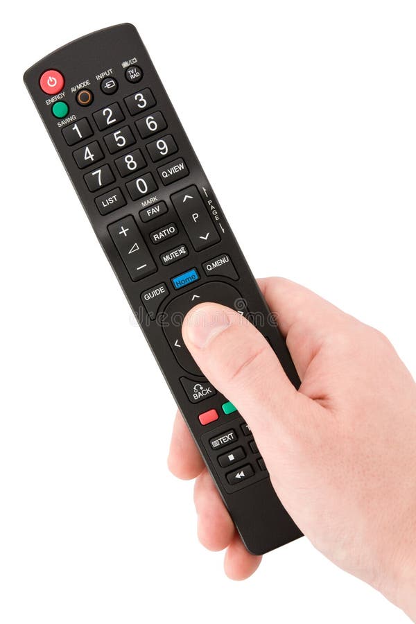 Hand with TV Remote Control Stock Photo - Image of hand, controller ...
