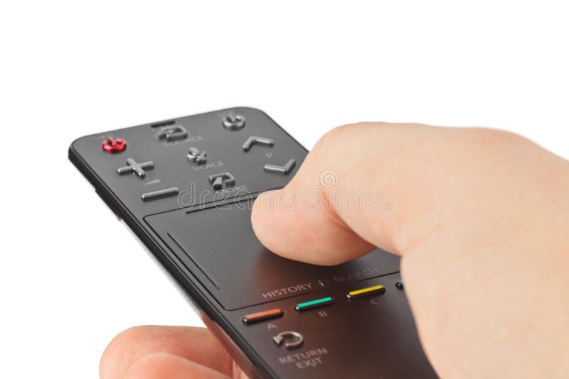 Hand with Tv Remote Control Stock Photo - Image of copyspace ...