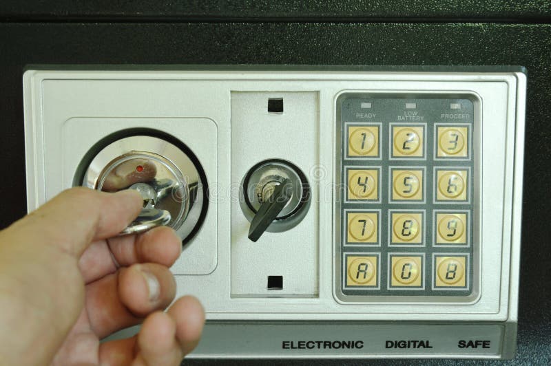 Hand opening a safe stock image. Image of metal, render - 22429917