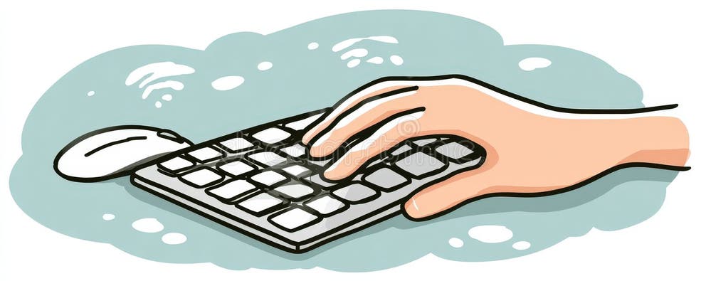 Cartoon Hand Keyboard Typing Stock Illustrations – 904 Cartoon Hand ...