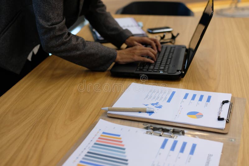 Hand Typing on Computer Laptop Keyboard Working at Office Stock Image ...
