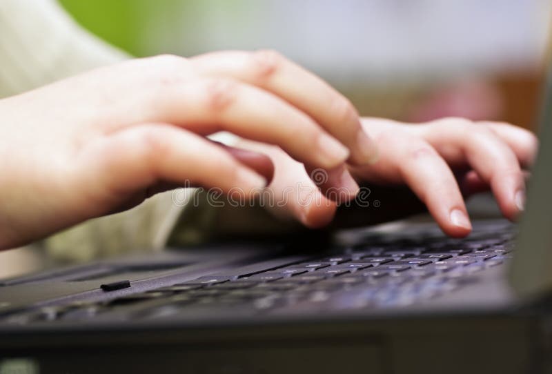 Hand typing on keyboard stock photo. Image of entry, business - 13300274