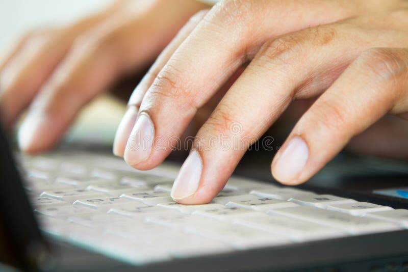 Hand typing keyboard stock photo. Image of business, details - 73996152