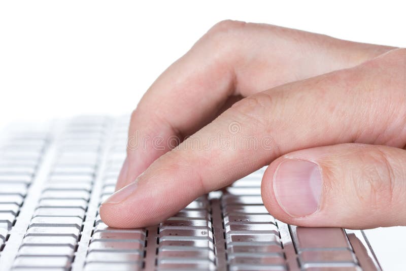 Hand typing on keyboard stock photo. Image of communication - 33510578
