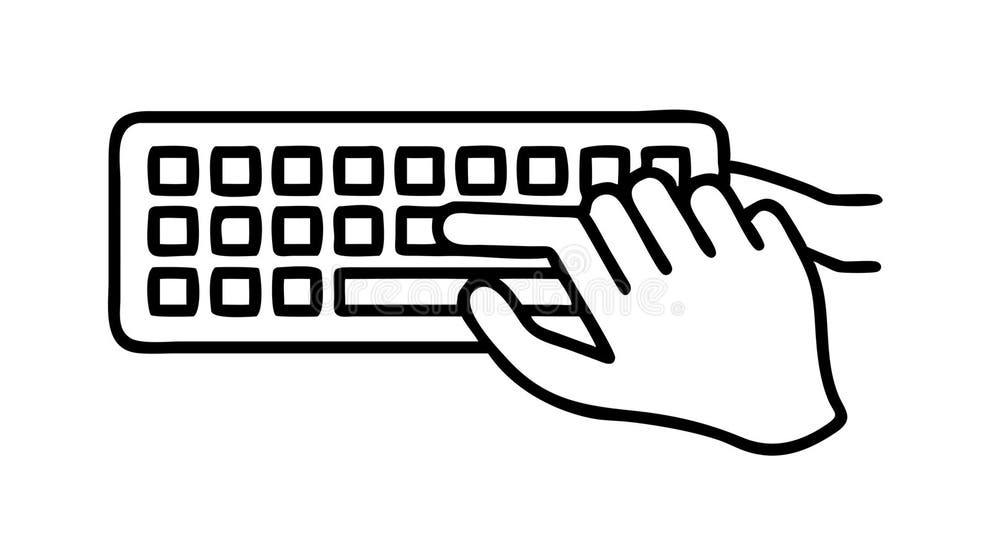 Typing Keyboard Vector Stock Illustrations – 6,433 Typing Keyboard ...