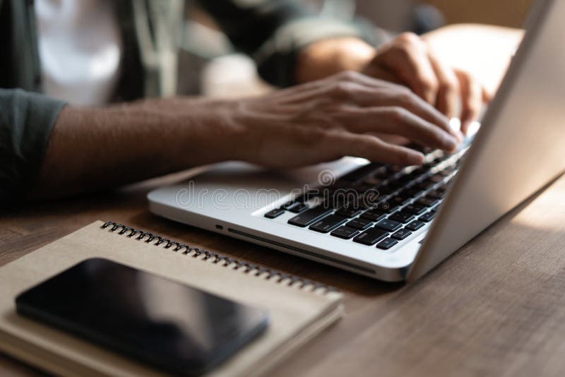 Hand Typing Message on Keyboard Laptop Chatting Friend Search ...