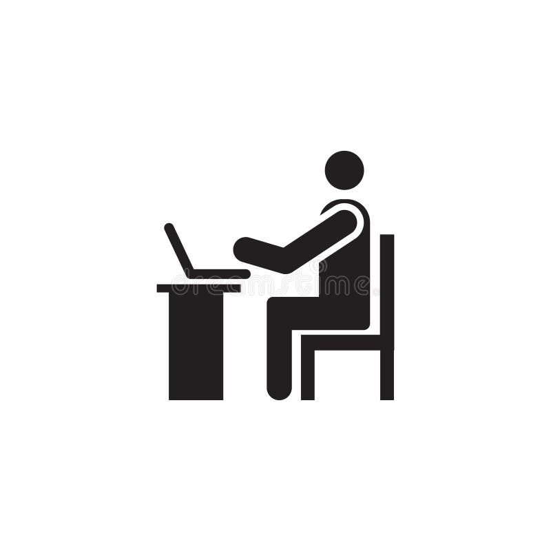 Hand Typing Vector Icon Logo Design Stock Vector - Illustration of ...