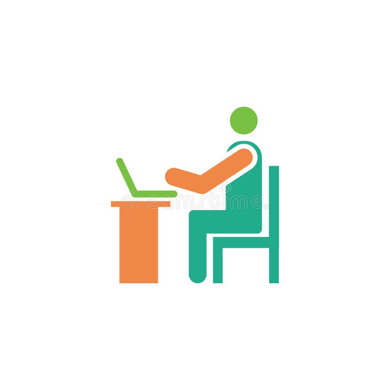 Hand Typing Vector Icon Logo Design Stock Vector - Illustration of logo ...