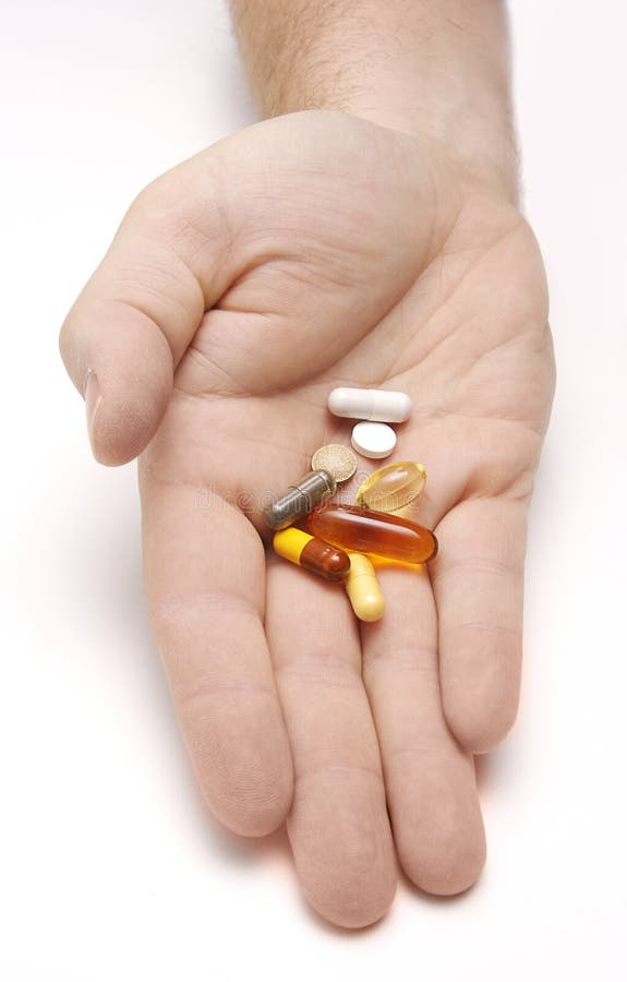 Hand Uitgestrekt Met Een Stapel Stock Foto - Image of vingers ...