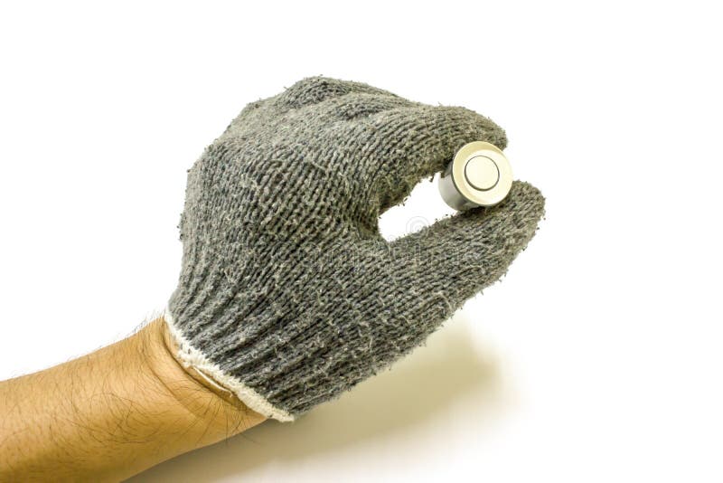 Hand with Ultrasonic Parking Sensor on White Background, Car ...