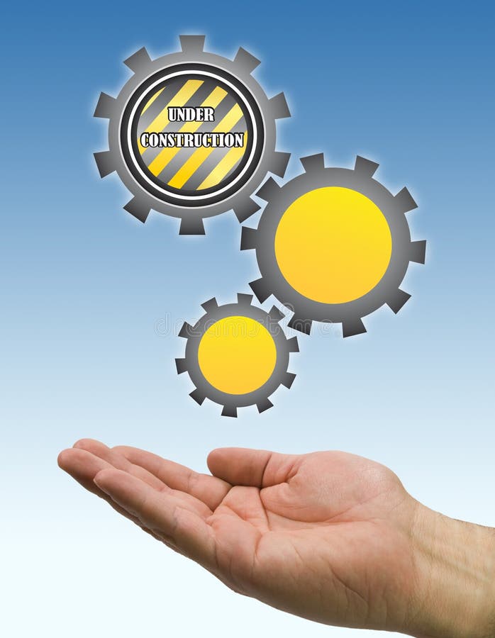 Under construction gear stock vector. Illustration of architecture ...