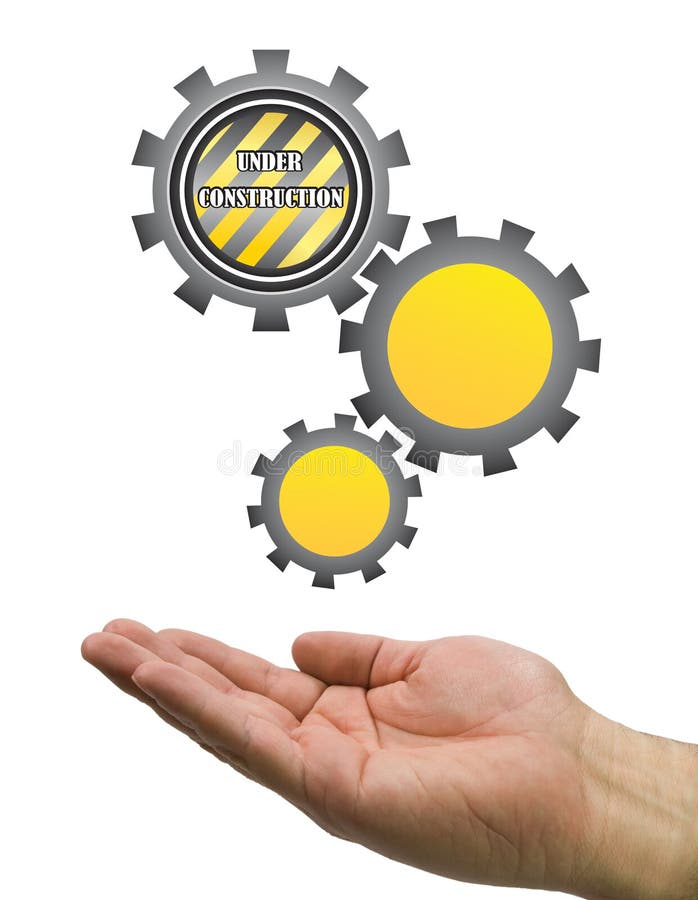 Under construction gear stock vector. Illustration of architecture ...