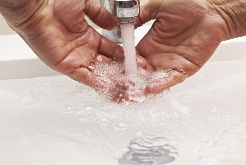 Hand under water stock image. Image of clean, female - 19213585
