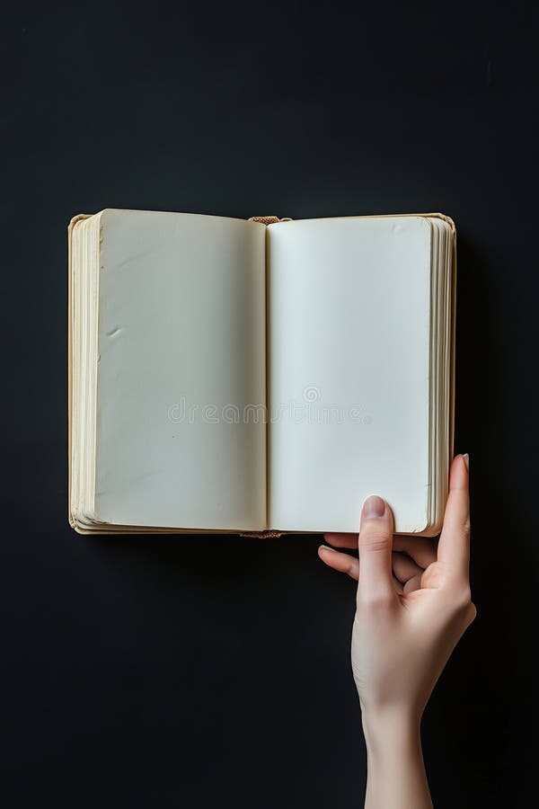 A Hand Unveils the Potential of an Empty White Book Waiting for ...