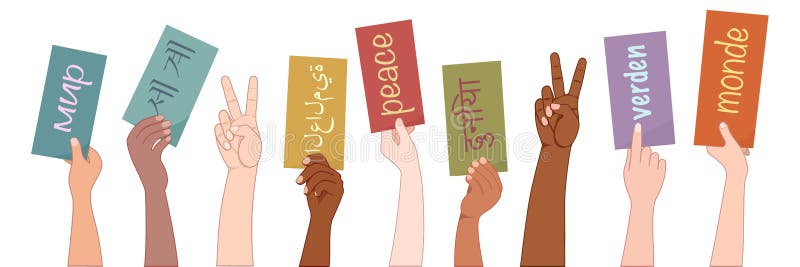 Hand Up Group of Multicultural Stock Vector - Illustration of element ...