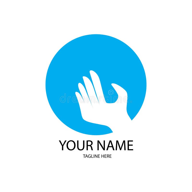 Hand Up Illustration Logo Vector Stock Vector - Illustration of hand ...
