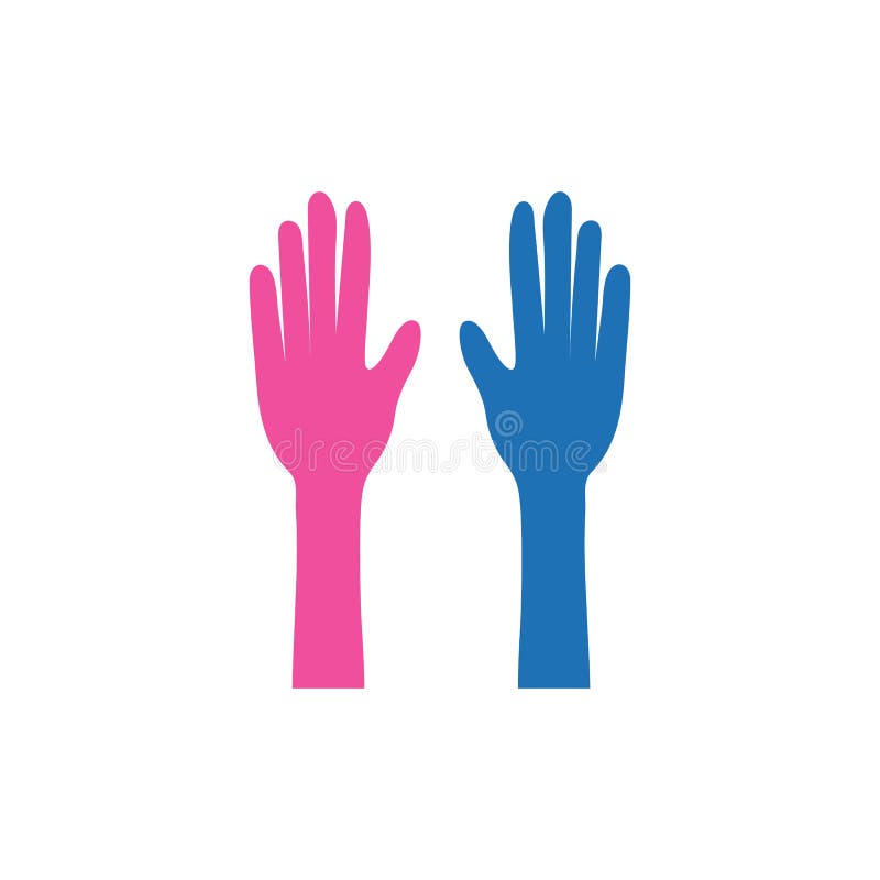 People Hand Up Illustration Logo Vector Design Stock Vector ...