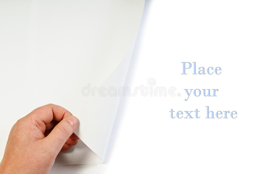 Hand urning a page stock photo. Image of book, flip, advertising - 10286920