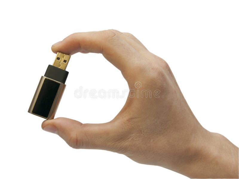 Forefinger with USB Flash Drive, Hand, Concept Stock Image - Image of ...