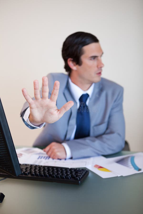Hand Used To Reject Someone Stock Image - Image of desk, business: 22362311