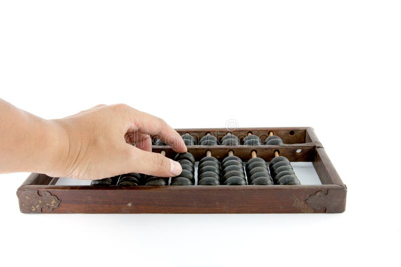 A hand using the abacus. stock photo. Image of math, ancient - 29039262