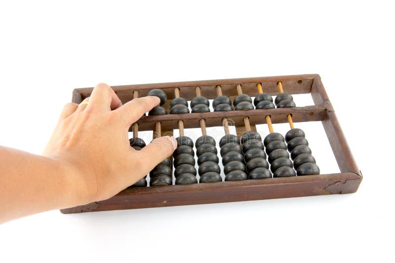 A hand using the abacus. stock image. Image of colour - 29039265