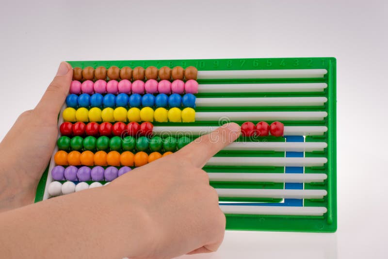 Hand using an abacus stock photo. Image of arithmetic - 68602326